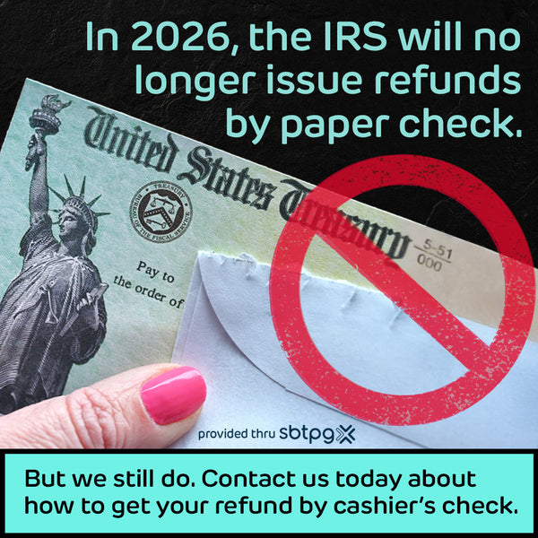 No IRS issued checks alert but available through SBTPG images and copy