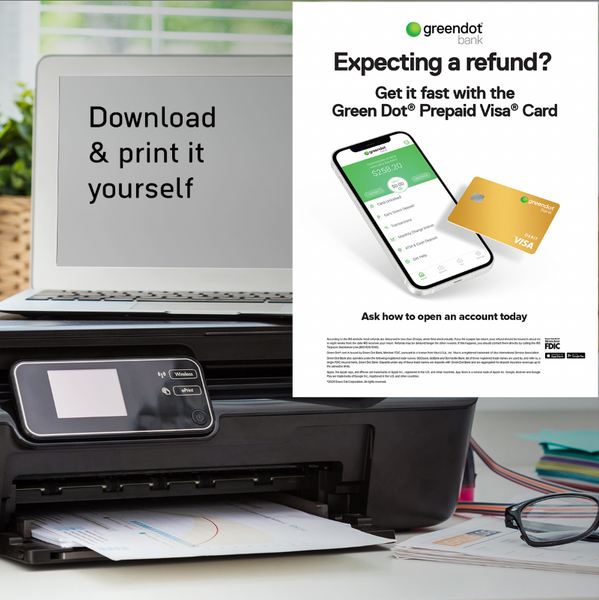 Green Dot card digital flyer & poster